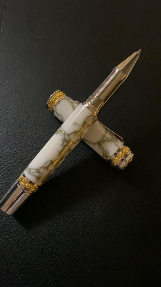 Majestic Rollerball Pen - Marble – Klaver Family Wood Shop
